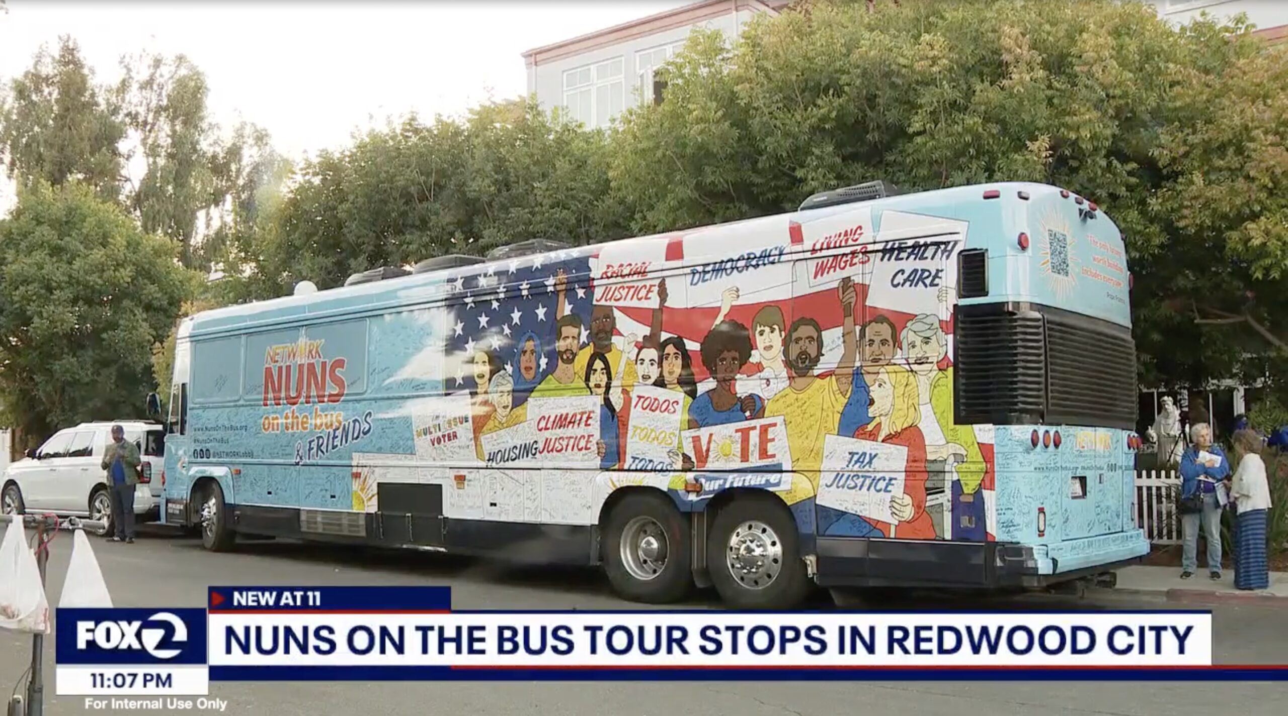 KTVU News: Nuns on the Bus Press Conference - St. Francis Center